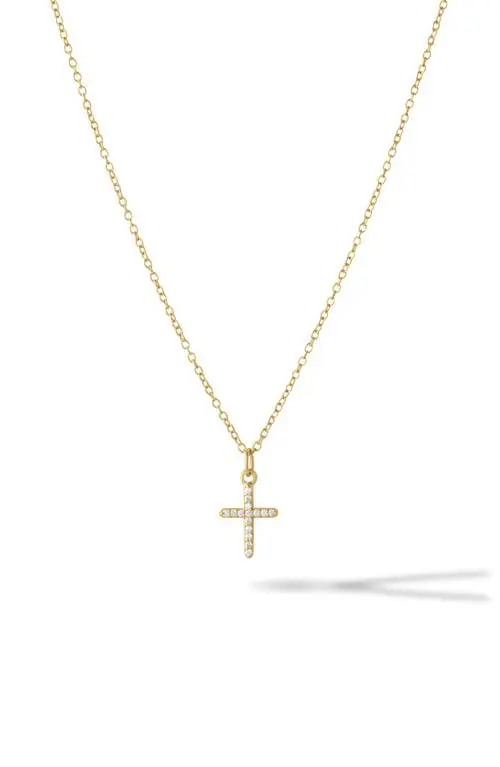 VINCERO Pavè Cross Pendant Necklace - Gold