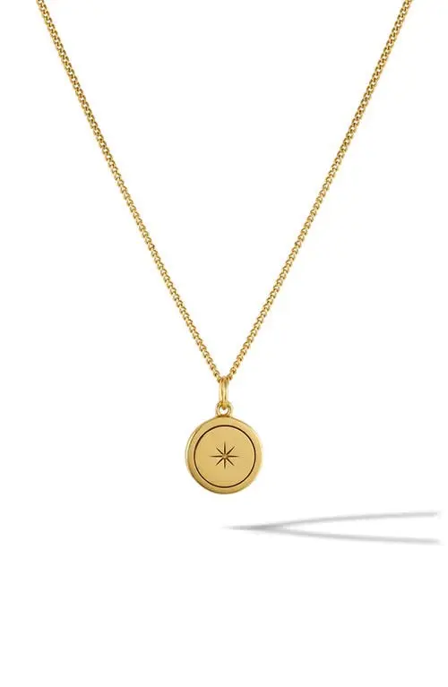 VINCERO North Star Medallion Pendant Necklace - Gold