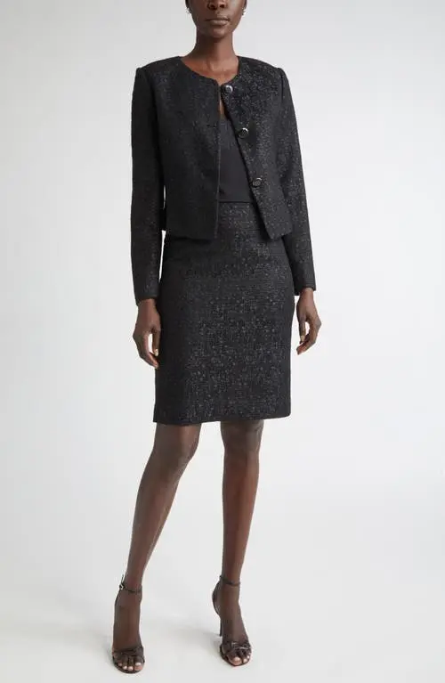 St. John Compact Tape Tweed Jacket