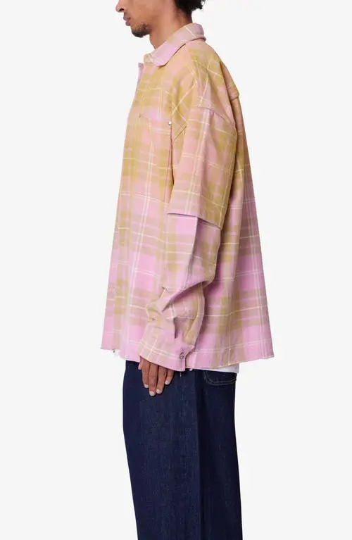 Mnml Dip Fade Flannel Button-up Shirt