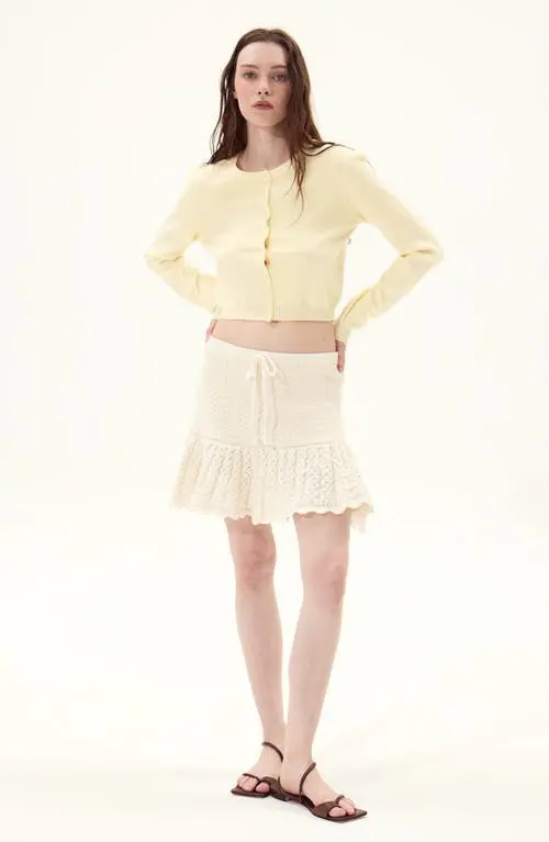 Deluc Clark Crop Cardigan - Butter
