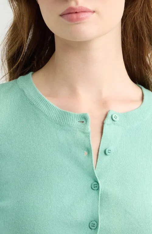 Deluc Clark Crop Cardigan - Mint
