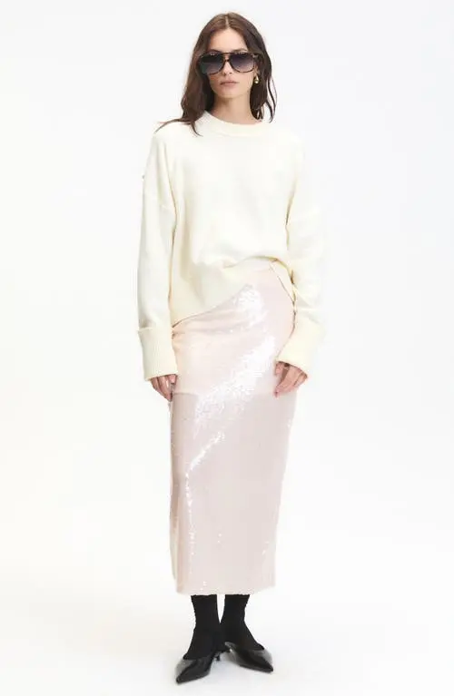 Deluc Logan Sequin Maxi Skirt - Off White