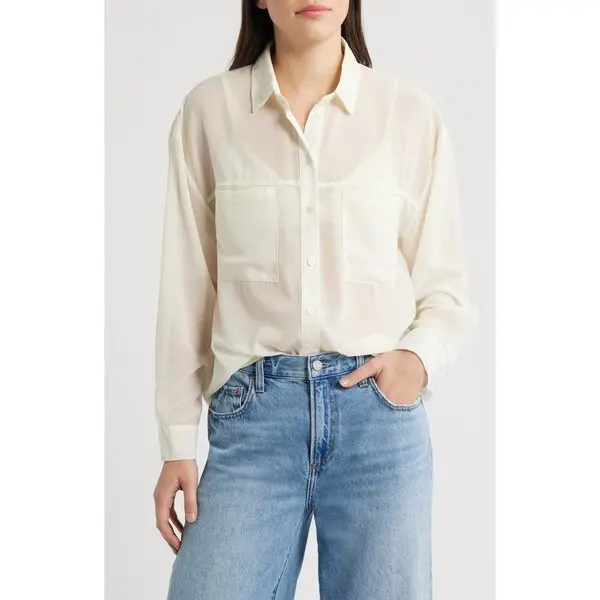 Deluc Grayson Sheer Shirt - Ecru