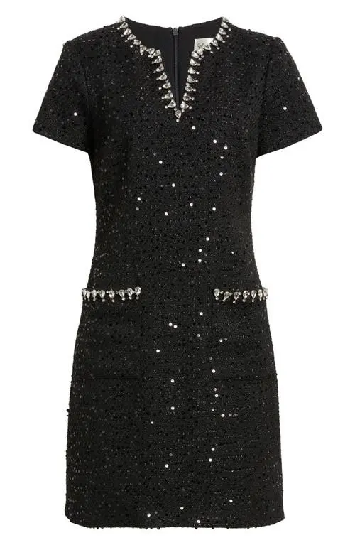 sachin and babi light blue dress Eliza J Women's Embroidered Cuff Boat Neck Long Gown main image 0