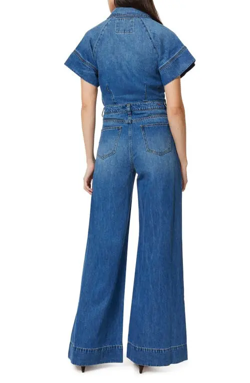 Habitual Flare Leg Denim Jumpsuit
