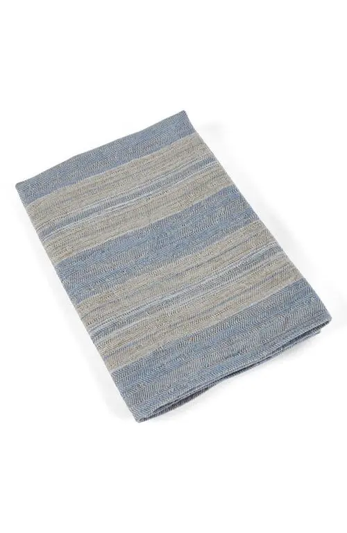 COMMUNE Stripe Linen Kitchen Towel - Blue