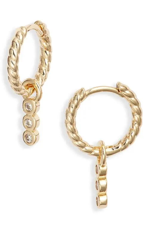CHILD OF WILD Cascade Cubic Zirconia Hoop Earrings - Gold
