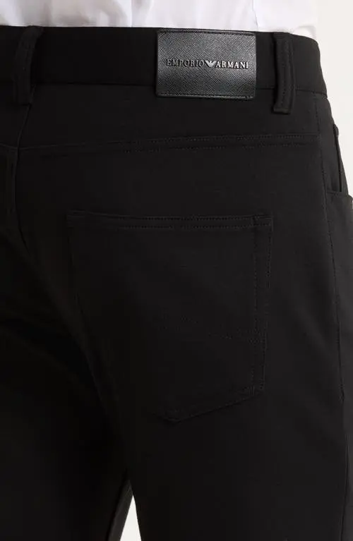 Emporio Armani Flat Front Tapered Trousers