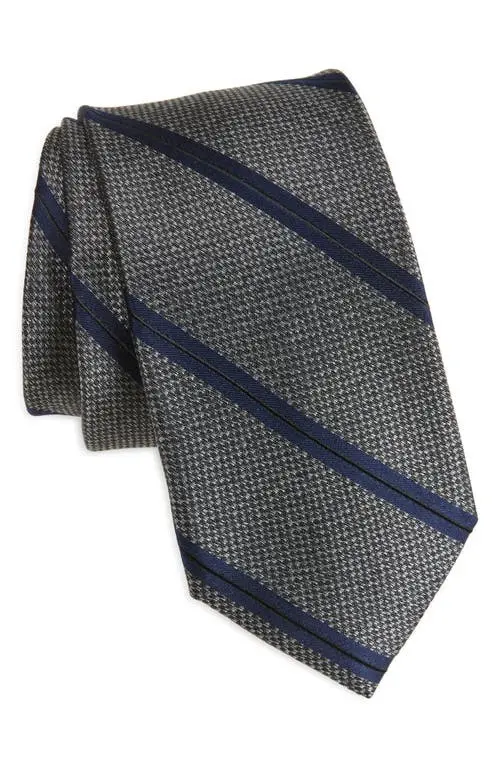 Nordstrom Cora Stripe Silk Neck Tie - Navy