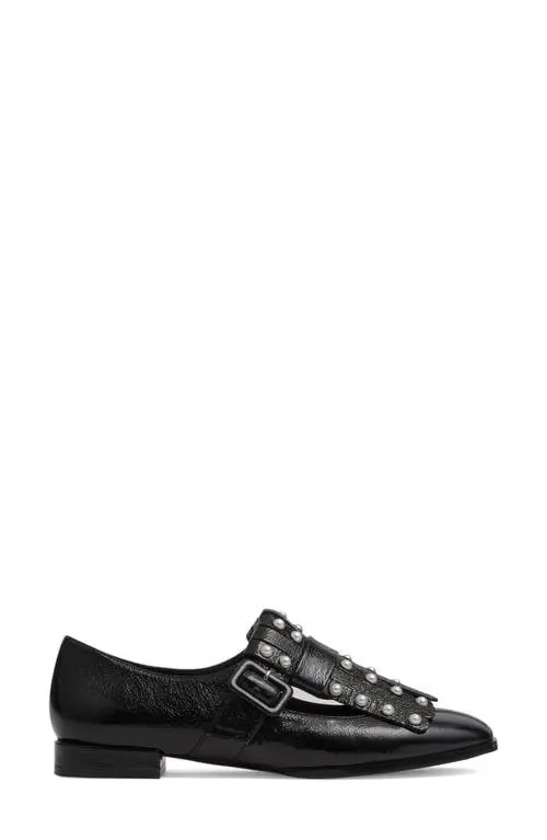 LK BENNETT Studded Fringe Loafer - Black
