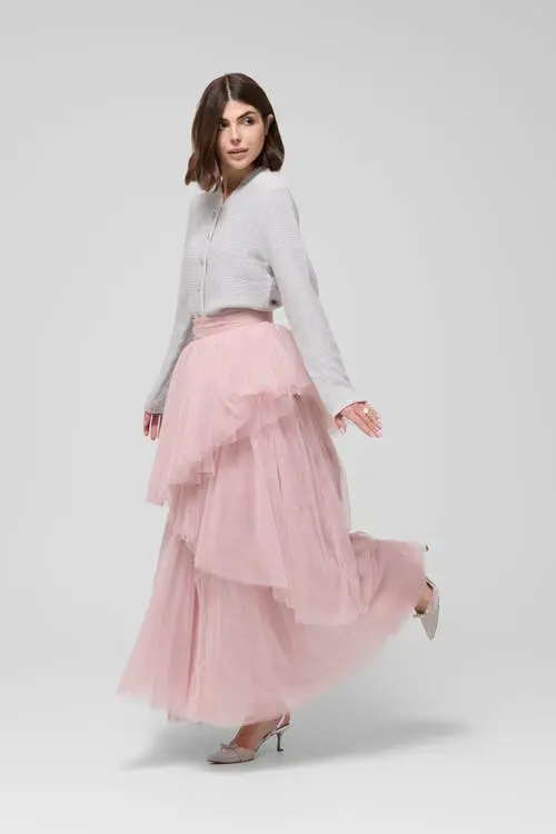 LE FAFO Maxi Layered Tulle Skirt