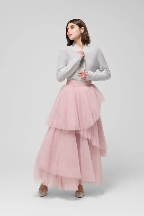 LE FAFO Maxi Layered Tulle Skirt