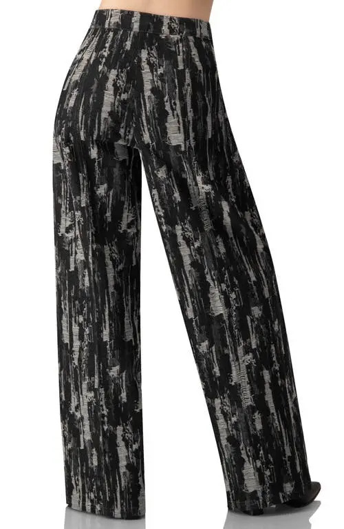 IVONNE Abstract Print Wide-leg Jeans
