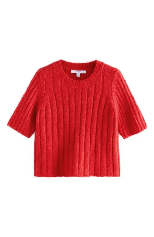 NEXT Short Sleeve Ribbed Sweater