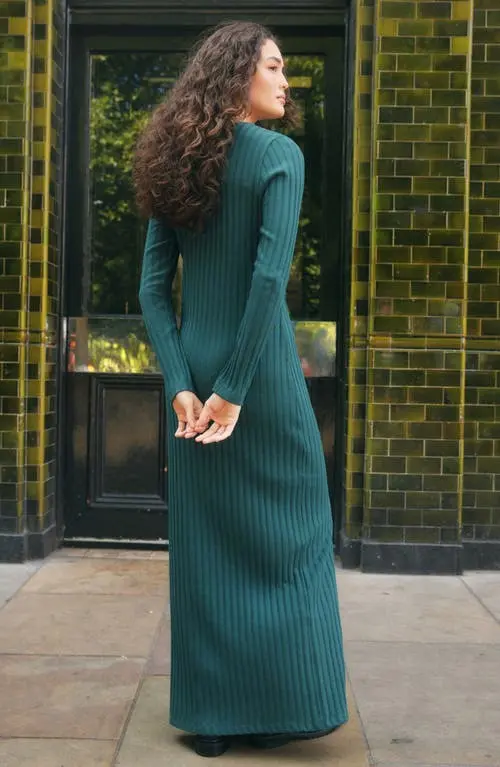NEXT Long Sleeve Rib Knit Dress - Blue