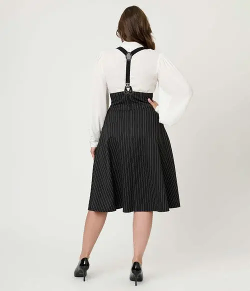 Unique Vintage 1950s Suspender Swing Skirt