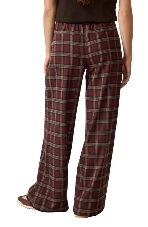 NEXT Check Plaid Wide Leg Drawstring Pants