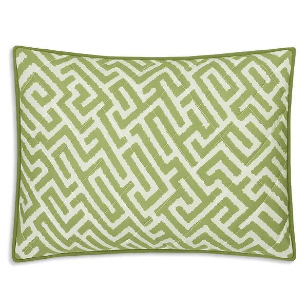MATOUK Gabriel Quilted Boudoir Sham - Grass