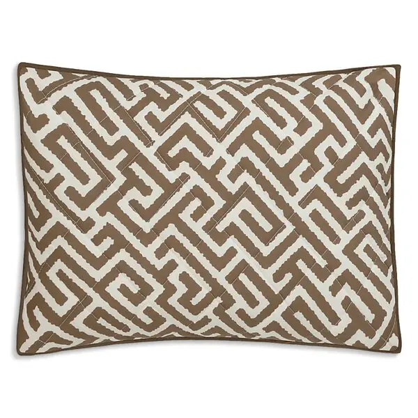MATOUK Gabriel Quilted Boudoir Sham - Mocha