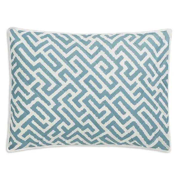 MATOUK Gabriel Quilted Boudoir Sham - Stony Blue