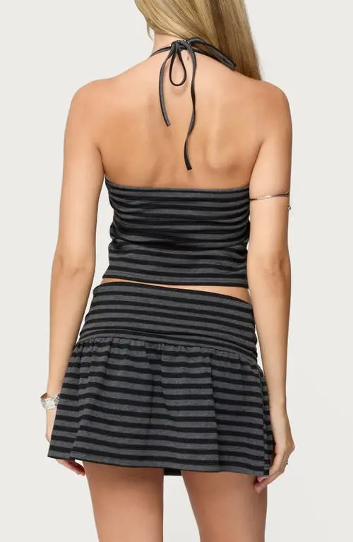 EDIKTED Striped Halter Top