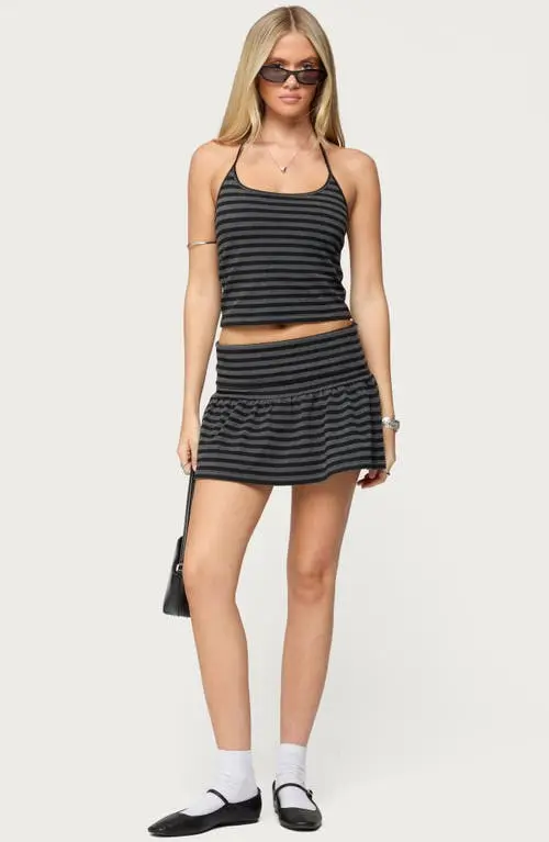 EDIKTED Striped Halter Top