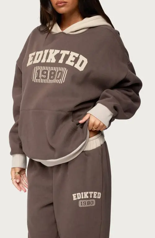 EDIKTED 1980 Oversized Colorblock Hoodie