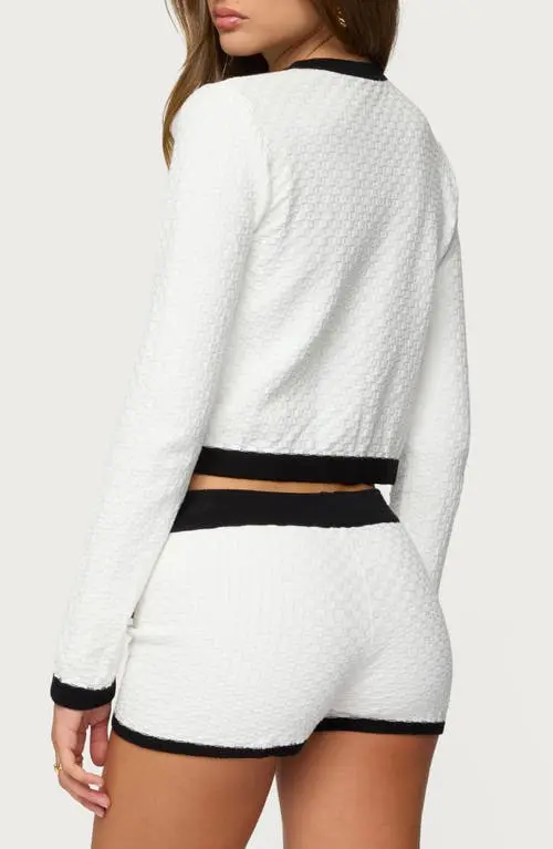 EDIKTED Textured Cotton Cardigan
