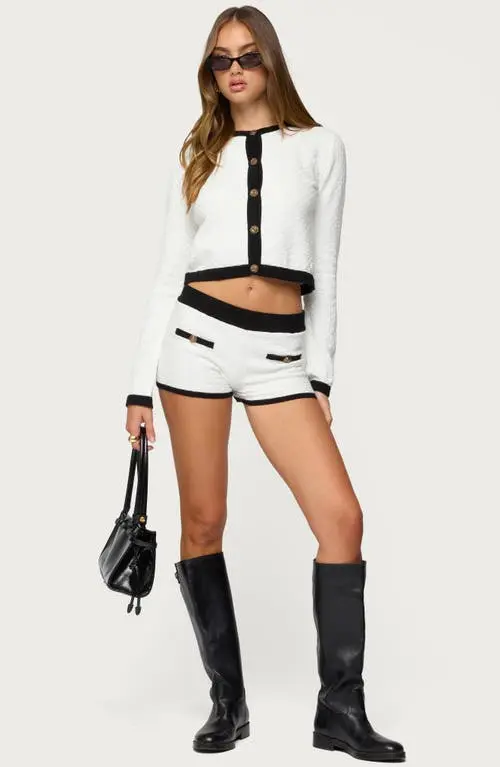 EDIKTED Textured Cotton Cardigan