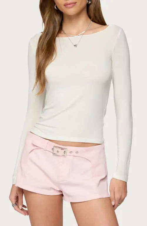 EDIKTED Semi-sheer Cropped Top