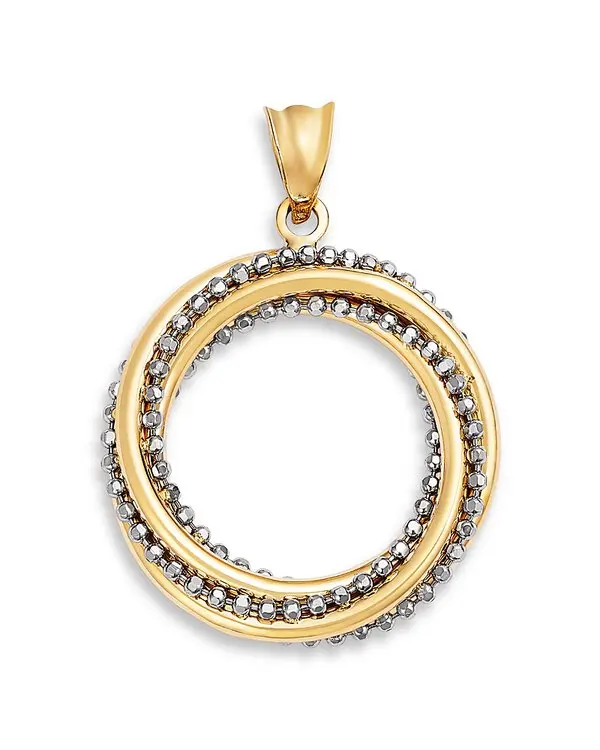 Bloomingdale'S 14k White And Yellow Gold Beaded Charm - White/gold