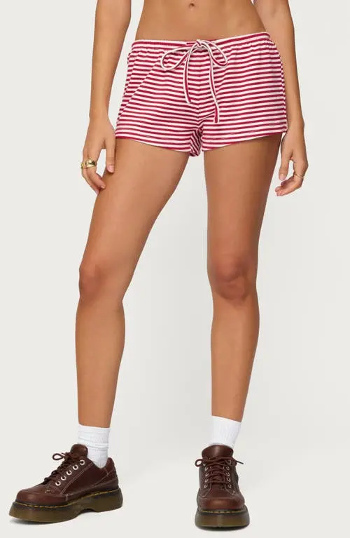 EDIKTED Striped Drawstring Shorts