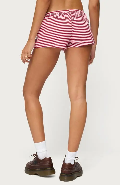 EDIKTED Striped Drawstring Shorts