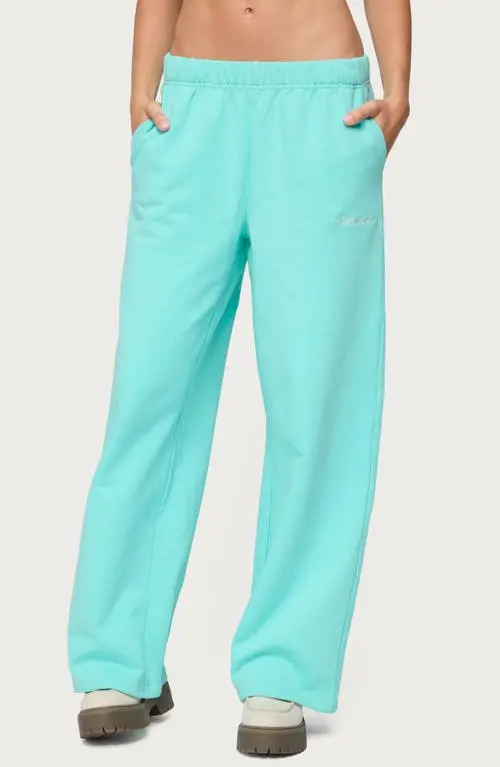 EDIKTED Logo Wide Leg Sweatpants