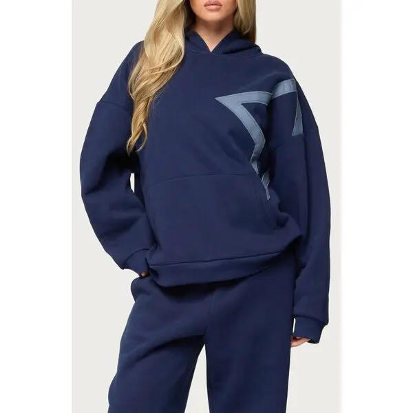 EDIKTED Oversized Hoodie - Navy