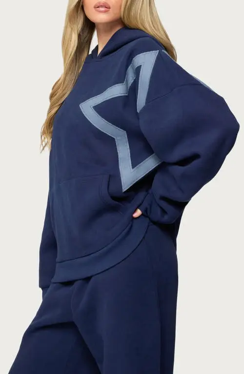EDIKTED Oversized Hoodie - Navy
