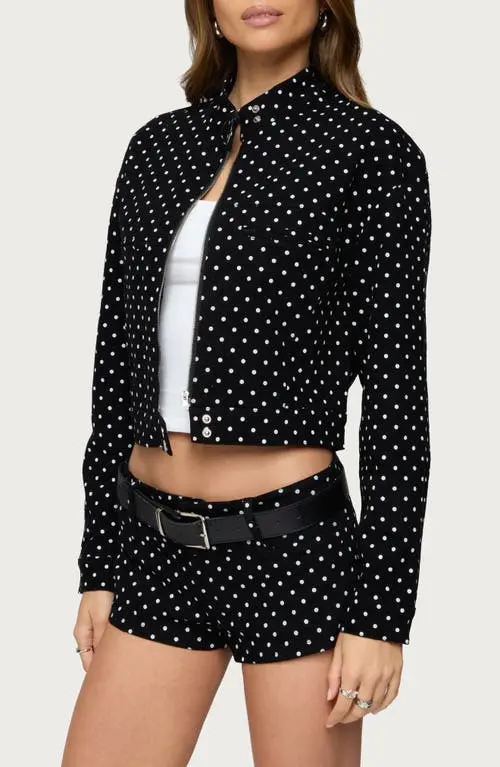 EDIKTED Tabitha Polka Dot Jacket