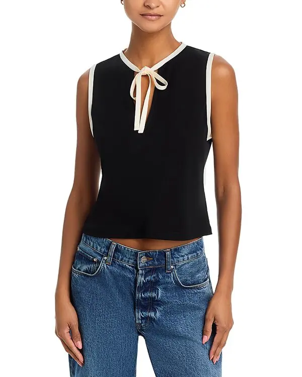 FRAME The Keyhole Tie Tank Top