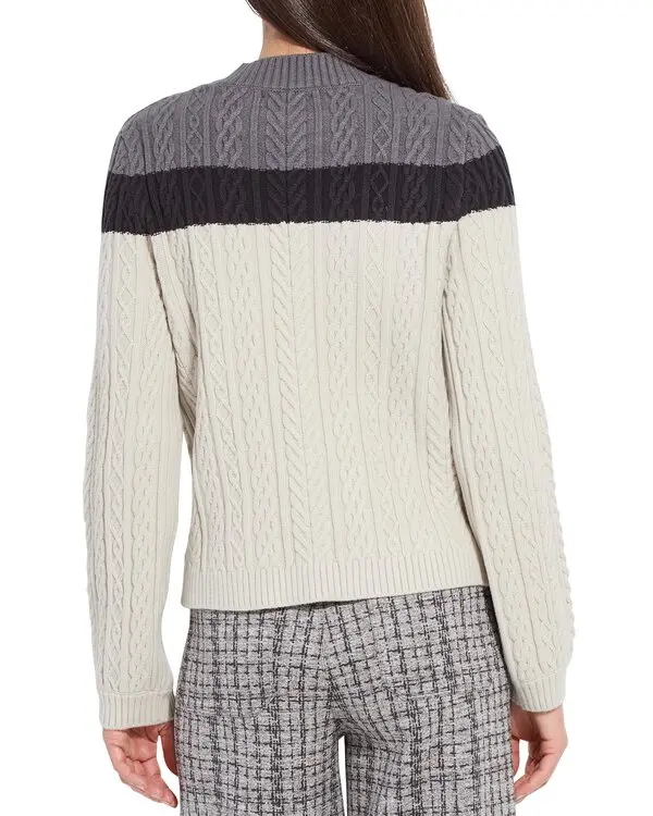 Lyssé Gabriel Crewneck Cable Knit Sweater