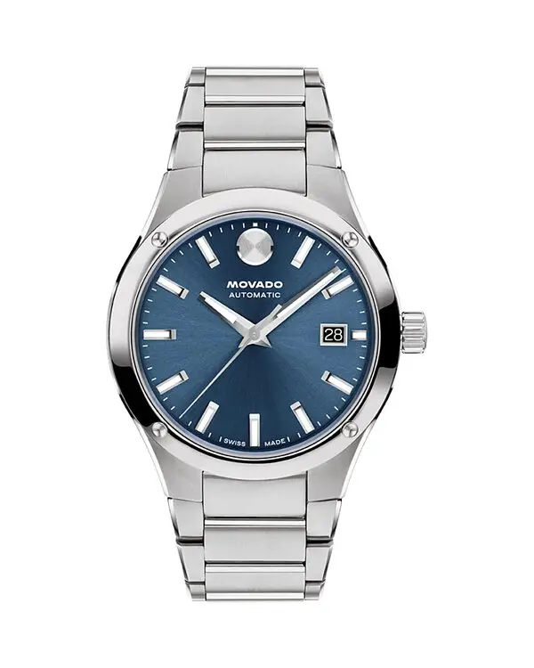 Movado Museum Imperiale Watch, 40mm - Blue/silver