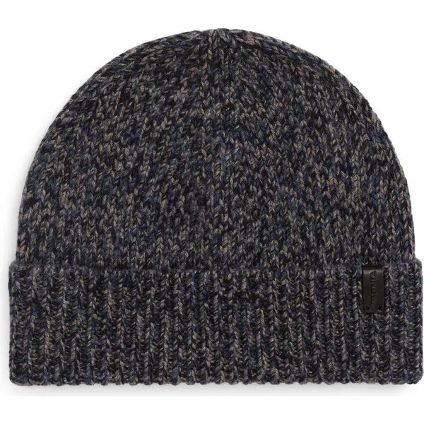 Vince Brushed Marled Cashmere Cuffed Beanie - Coastal Blue