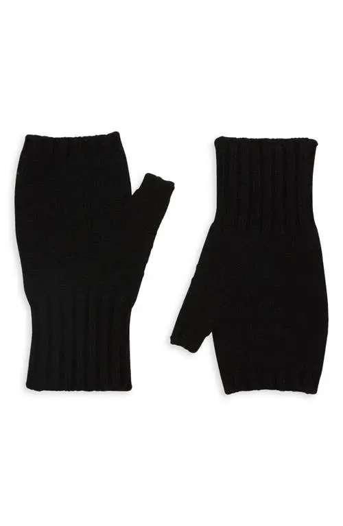 Vince Cashmere Fingerless Handwarmers - Black