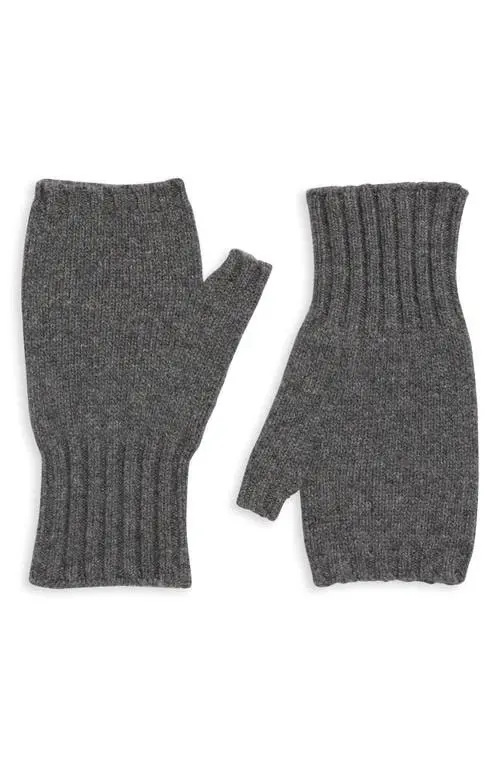 Vince Cashmere Fingerless Handwarmers - Dark Charcoal