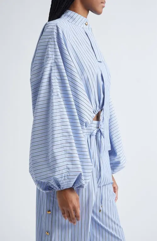 Zimmermann Stripe Poplin Crop Top