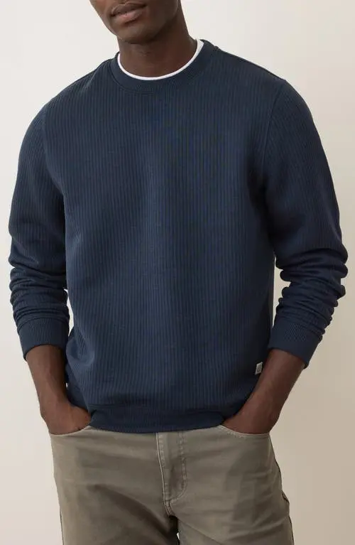 Marine Layer Corbet Vertical Quilted Sweatshirt - Navy