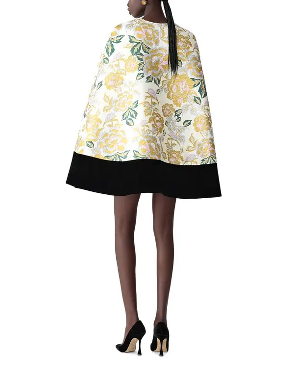 Carolina Herrera Floral Cape Coat