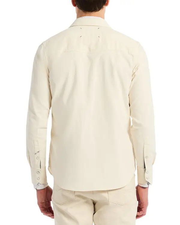 Robert Graham Wyatt Woven Snap Front Shirt - Ivory