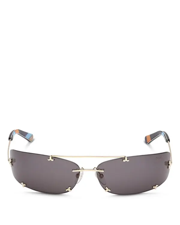 Emilio Pucci Shield Sunglasses, 72mm