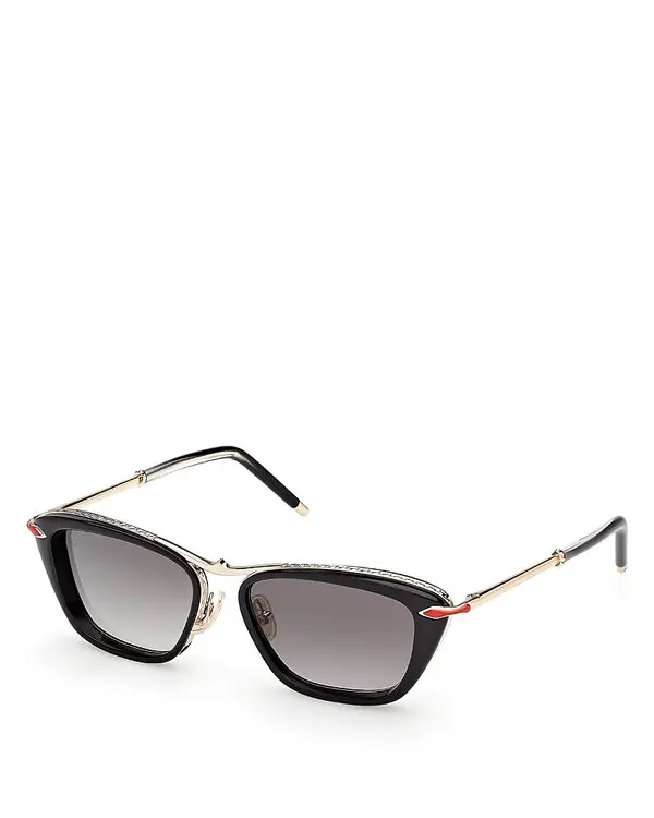 CHRISTIAN LOUBOUTIN Geometric Sunglasses, 54mm - Black/smoke